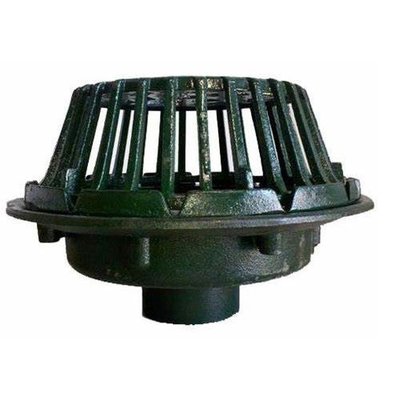 Large Sump Cast Iron Roof Drain with No-Hub Outlet