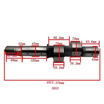 Kompressor-Teilkurbelwelle des Kühlschranks halb hermetische für bltzercompressor Teilkurbelwelle 4NCS 378mm
