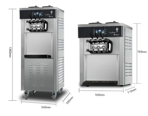 Floor style 2+1 mix flavor stainless steel ice cream machine supplier