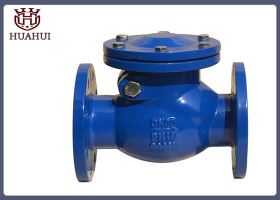 Ductile Iron Flanged Check Valve DN50 Rubber Disc For Drainage System