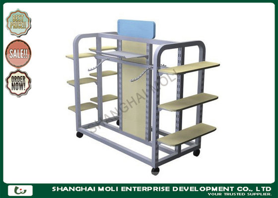 cheap Custom Supermarket , Retail Garment Racks / clothing display shelves coating