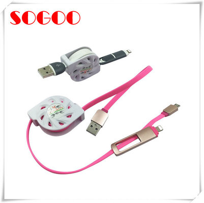 Customized Retractable Cable Assembly / Retractable Data Cable Reel RoHS Approved