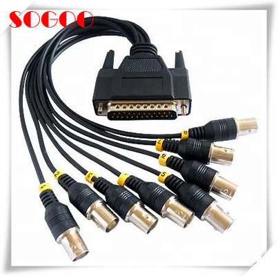 User Friendly DB25 To BNC Cable , Video Adapter Cable Customized Length