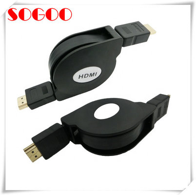 Professional Retractable HDMI Cable Reel Assembly For HDTV HD Player