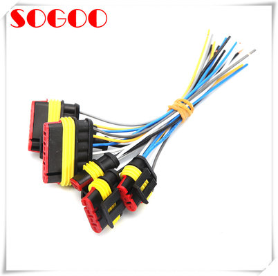 Waterproof Auto Wiring Harness , Customized Length Terminal Wiring Harness