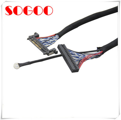 Custom Cable Assemblies 2.0mm Lvds Connector Hirose DF11 Cable Assembly