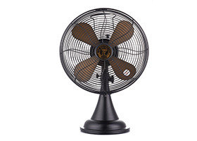 Vintage Oscillating Retro Desk Fan Electric 3 Speed Staineless Steel CE supplier