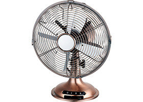 Vintage Oscillating Retro Desk Fan Electric 3 Speed Staineless Steel CE supplier
