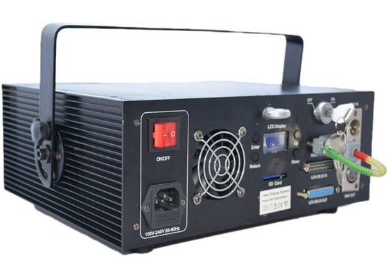 Single Green Outside Laser Light Effects Working Animation TV Station Performance