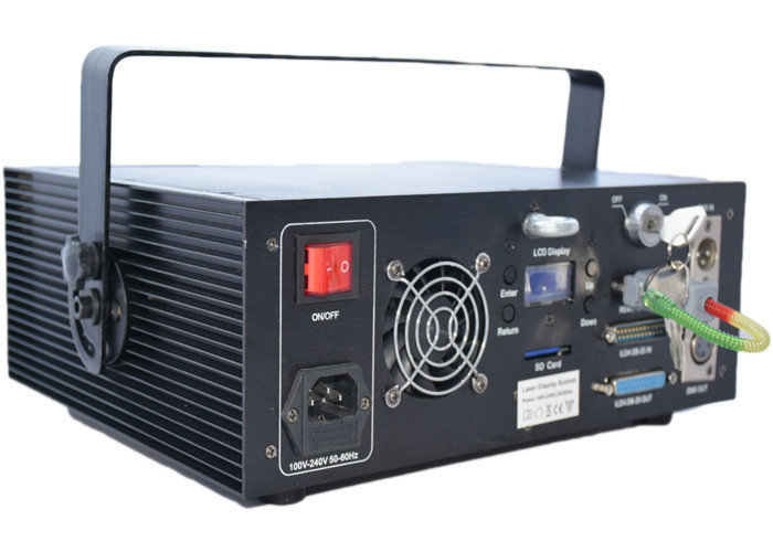 Single Green Outside Laser Light Effects Working Animation TV Station Performance