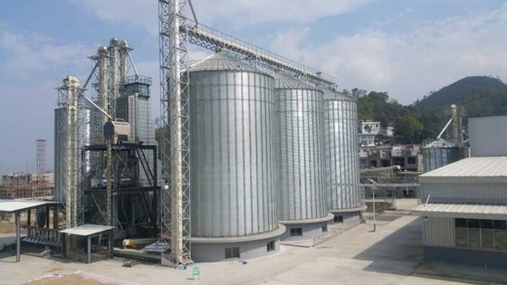 ISO9001 Grain Storage Silo , Steel Silo To Store Grain White Rion