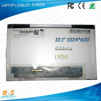 Replacement laptop screen 1024x600 , 40 pins laptop led panal B101AW03 N101L6-L01