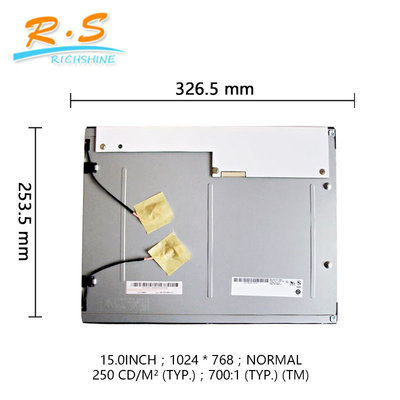 Slim Panel Mount LCD Display Antiglare Screen High Contrast Ratio AUO G150XG03 V3 15.0 Inch