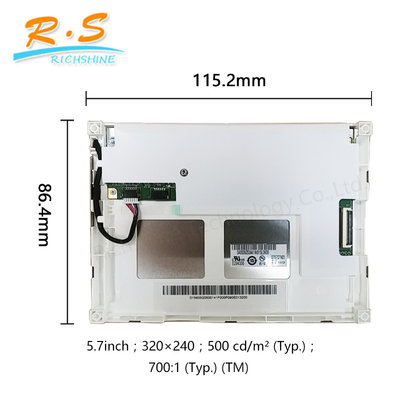 High Brightness Industrial LCD Panel 5.7 Inch AUO Replacement Gameboy Screen 33 Pins