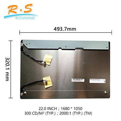 Industrial 22'' Auo LCD Panel display screen G220SW01 V0 1680x1050