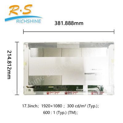 17.3" eDP 30 Pins TTF Laptop  LCD Display module notebook screen