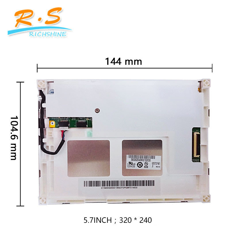 High Brightness(500cd/m2) 5.7 inch AUO Replacement Gameboy Screen G057QTN01.0  led driver integrated