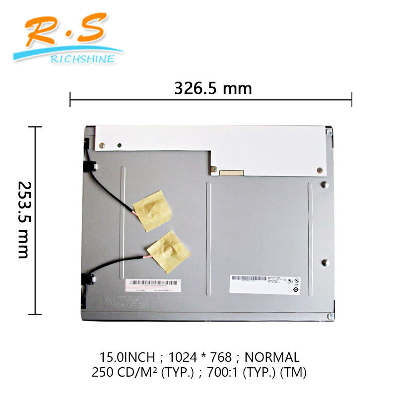 Slim Panel Mount LCD Display Antiglare Screen High Contrast Ratio AUO G150XG03 V3 15.0 Inch