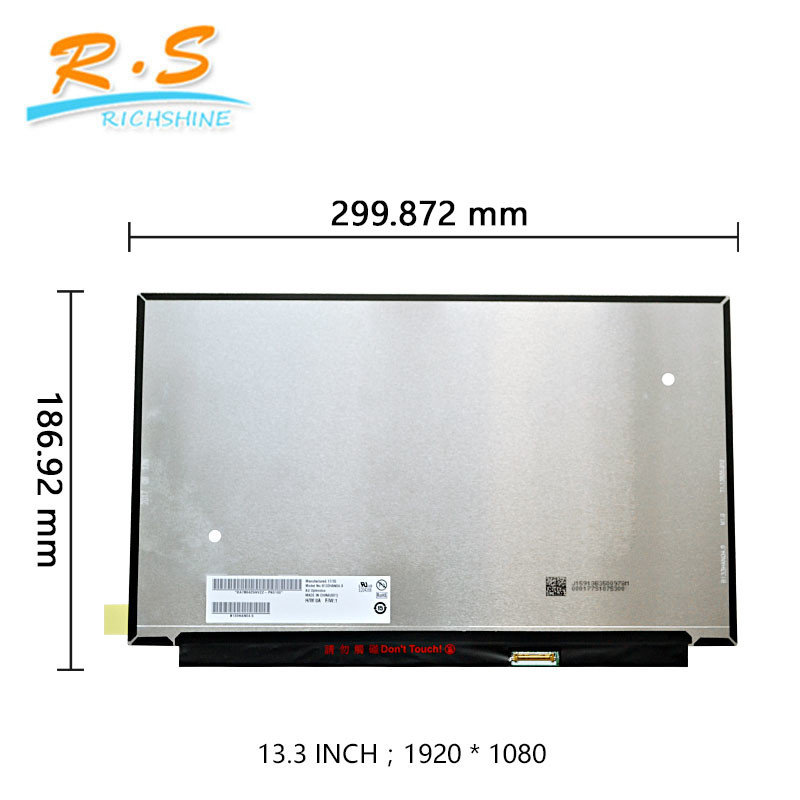 TFT FHD AUO 13.3 Inch Laptop LCD Screen B133HAN04.9 High Pixel 30 Pins WXGA Panel