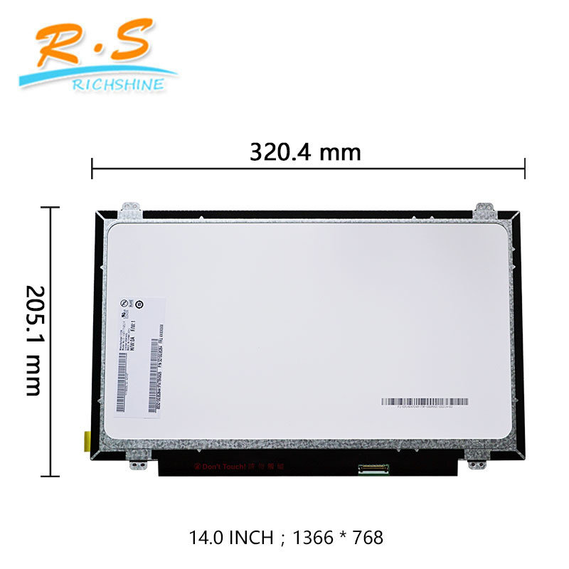 B140XTN02.E WXGA AUO Laptop LCD Panel , 30 Pins LCD Screen For Laptop 1366*768 Resolution