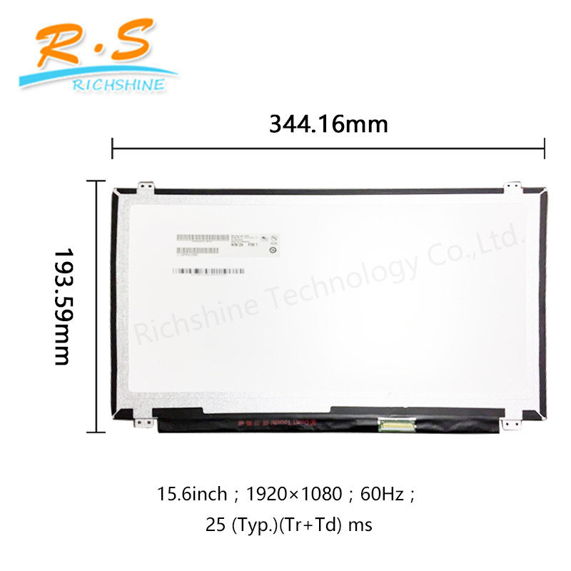 15.6 Edp 40 pin B156HAK01.0 LED Laptop Screen 30ms Response Time