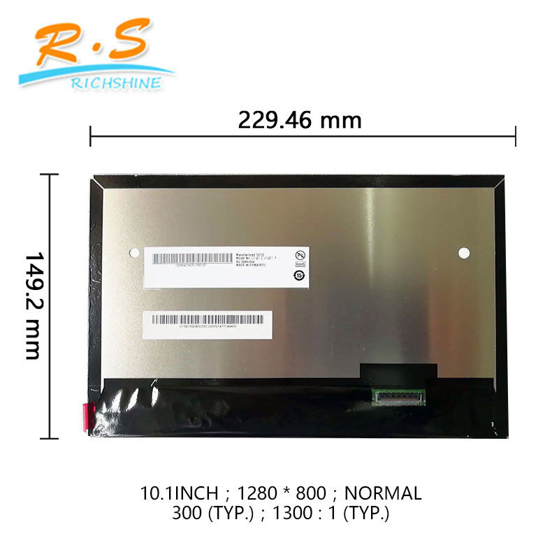 High resolution 1280*800 lcd display / 10.1 inch lvds 40 pin for  G101EVN01.1