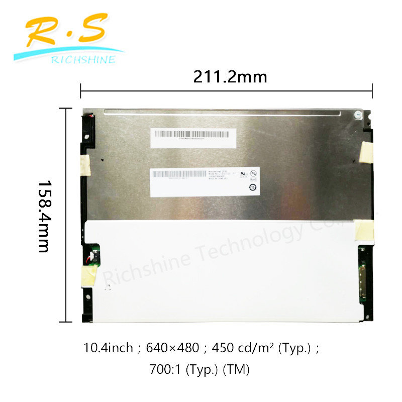 G104VN01 V1 10.4" Industrial LCD Screen , lcd tft display 640X480 LVDS interface VGA driver board