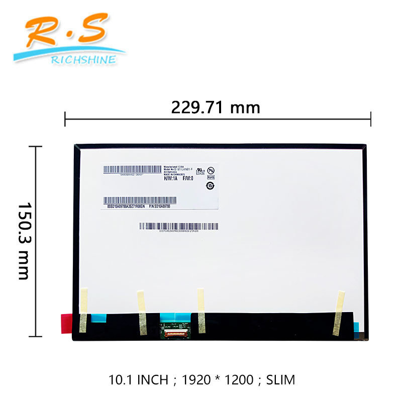 10.1 inch Touchscreen LCD Monitor B101UAN01.7 1920x1200 IPS LCD Module for tablet PC WXGA