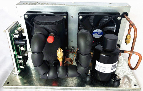 DC Condensing Unit with Evaporator in Refrigeration for Compact Water Cooled System