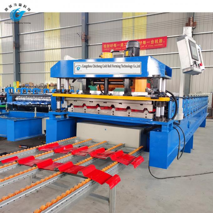 Electric Trapezoidal Sheet Roll Forming Machine For Roof Sheet Tile 6