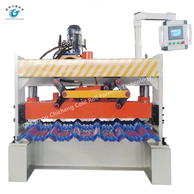Industrial Glazed Roof Tile Roll Forming Machine  Customized 4