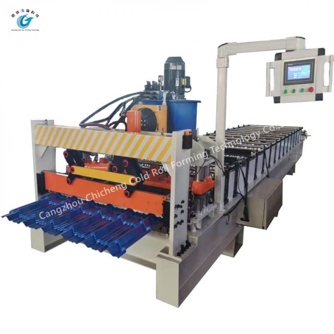 Industrial Glazed Roof Tile Roll Forming Machine  Customized 3