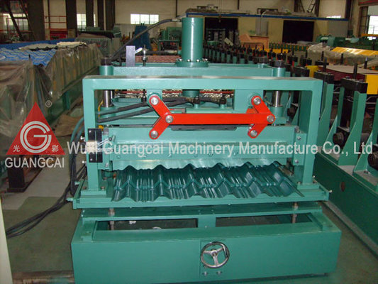 Corrugated Glazed Steel Tile Roll Forming Machine / Equipment Trapezoidal Sheet