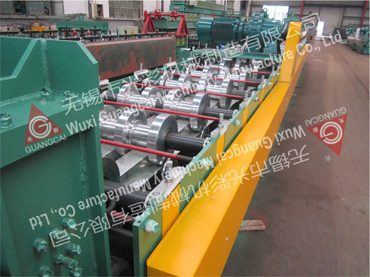 Galvanized Steel Plate Floor Deck Roll Forming Machine , Deck Floor Covering Forming Equipment