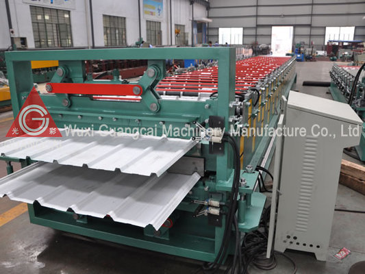 Roof / Wall Panel Double Layer Roll Forming Machine , Corrugated Tile Rolling Line