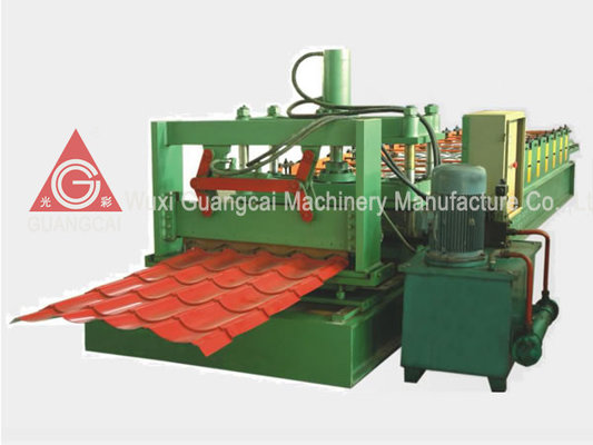 Blue High Speed Glazed Tile Roll Forming Machine Thickness 0.5-0.7mm