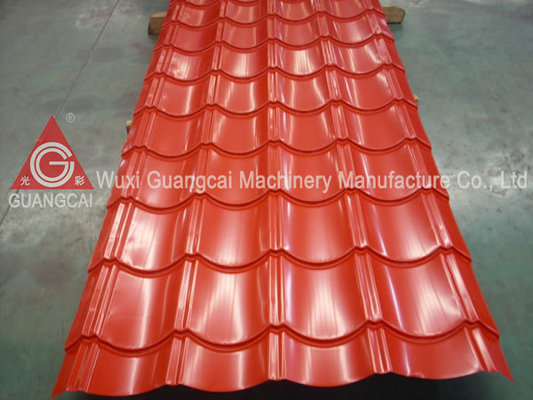 Blue High Speed Glazed Tile Roll Forming Machine Thickness 0.5-0.7mm