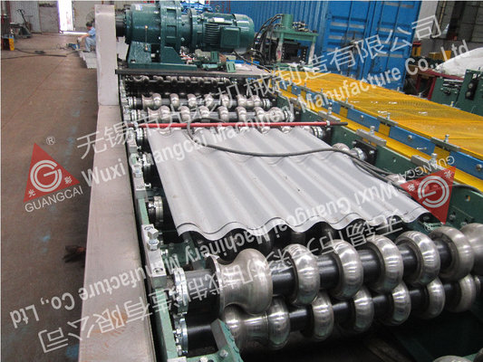 Corrugated Sheet Roll Forming Machine Hydraulic PLC Control Roll Former