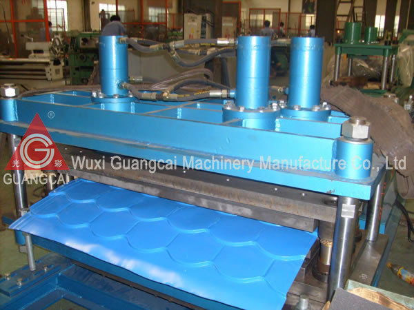 Glazed Steel Tile Roof Panel Roll Forming Machine , Double Layer Rolling Form Machinery