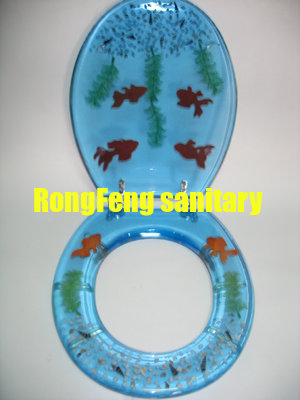 SEA SERIES 17'18'19' fish star shell POLY-RESIN TOILET SEAT
