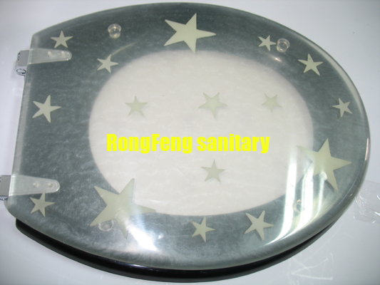 sea star shell poly resin toilet seat