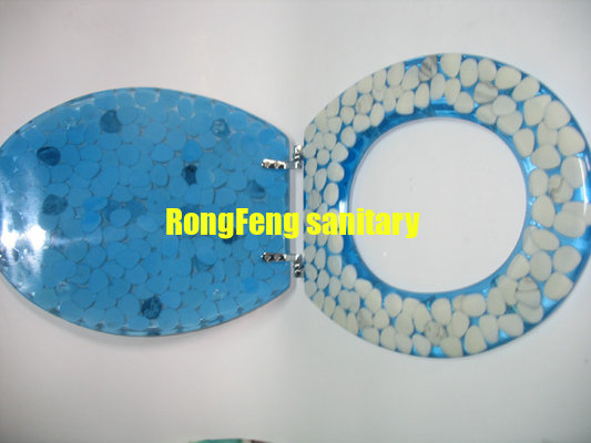 cobble stone poly resin toilet seat