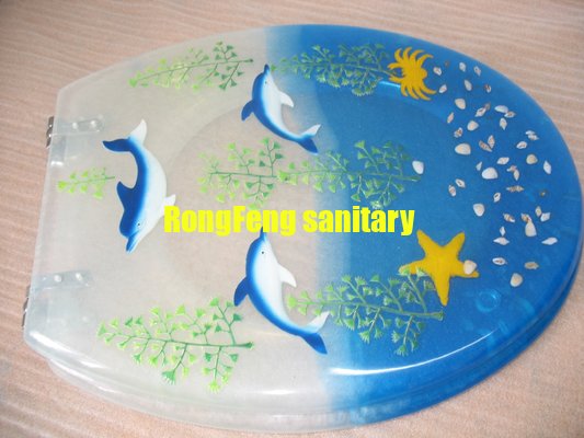 polyresin toilet seat cover,MDF toilet seat,PP toilet seat,sea star,shell transparent