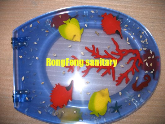 polyresin toilet seat cover,MDF ,color toilet,PP toilet seat,sea star,shell transparent,