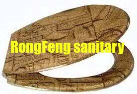 paper printed polyresin toilet seat,18'european size,sanitary ware bathroom accessories