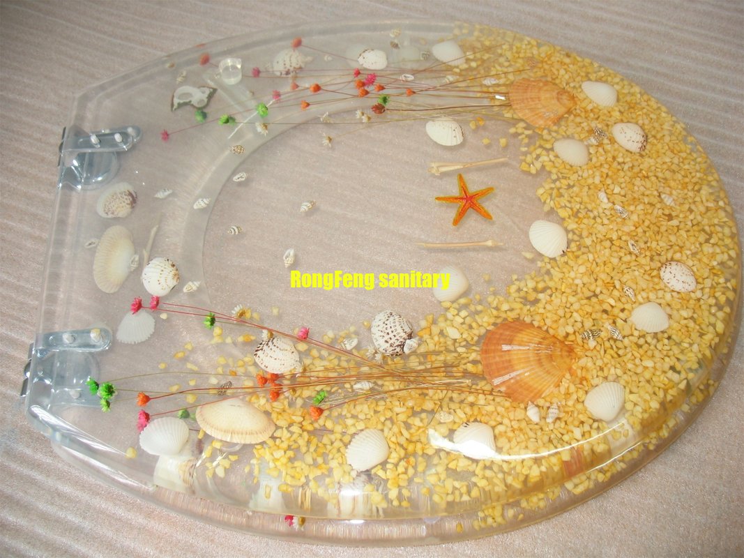 dry flower poly resin toilet seat,17'18'19'Uropean standard,USA stardard