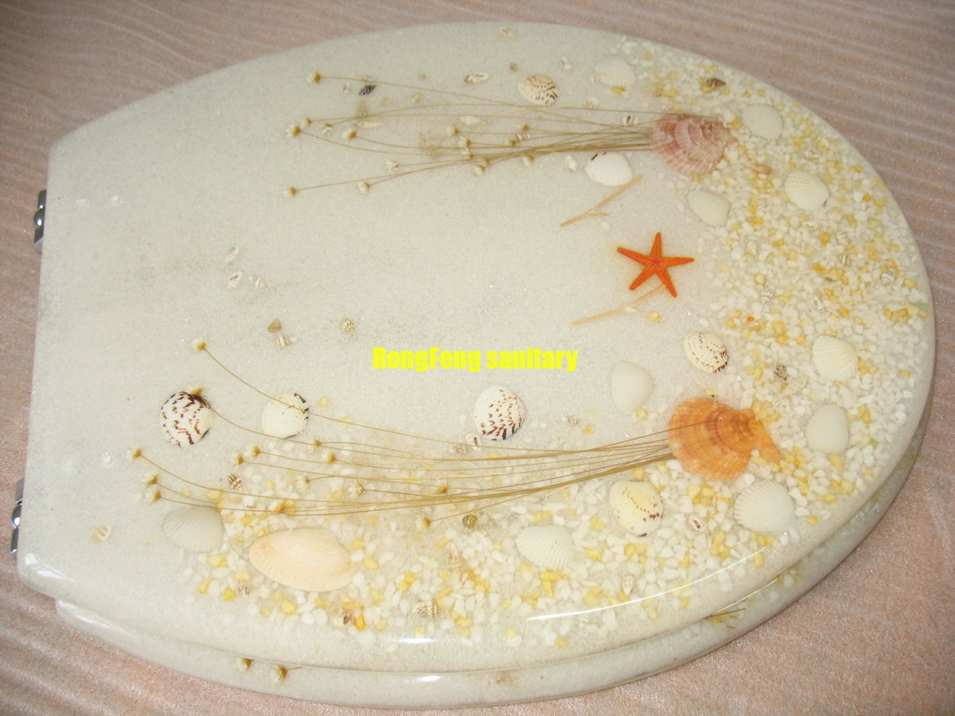 dry flower poly resin toilet seat,17'18'19'Uropean standard,USA stardard
