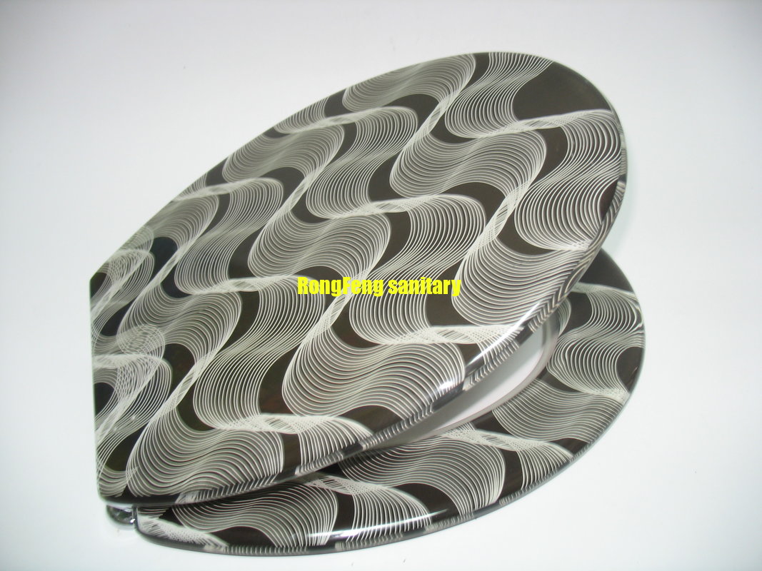 polyresin toilet seat cover,zinc alloy hinge,S/S hinge,soft close hinge,MDF,PVC,PP