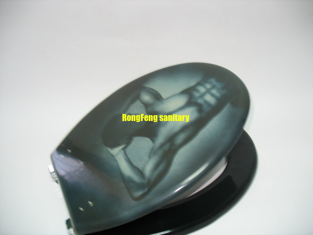 resin toilet seat cover,sanitary ware,hinge,MDF,PVC,PP,toilet,duroplastic toilet,body pic
