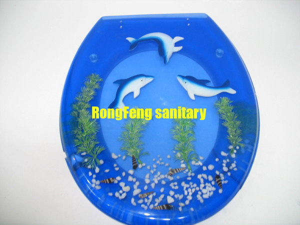 resin toilet seat cover,MDF toilet seat,PP toilet seat,sea star,shell transparent